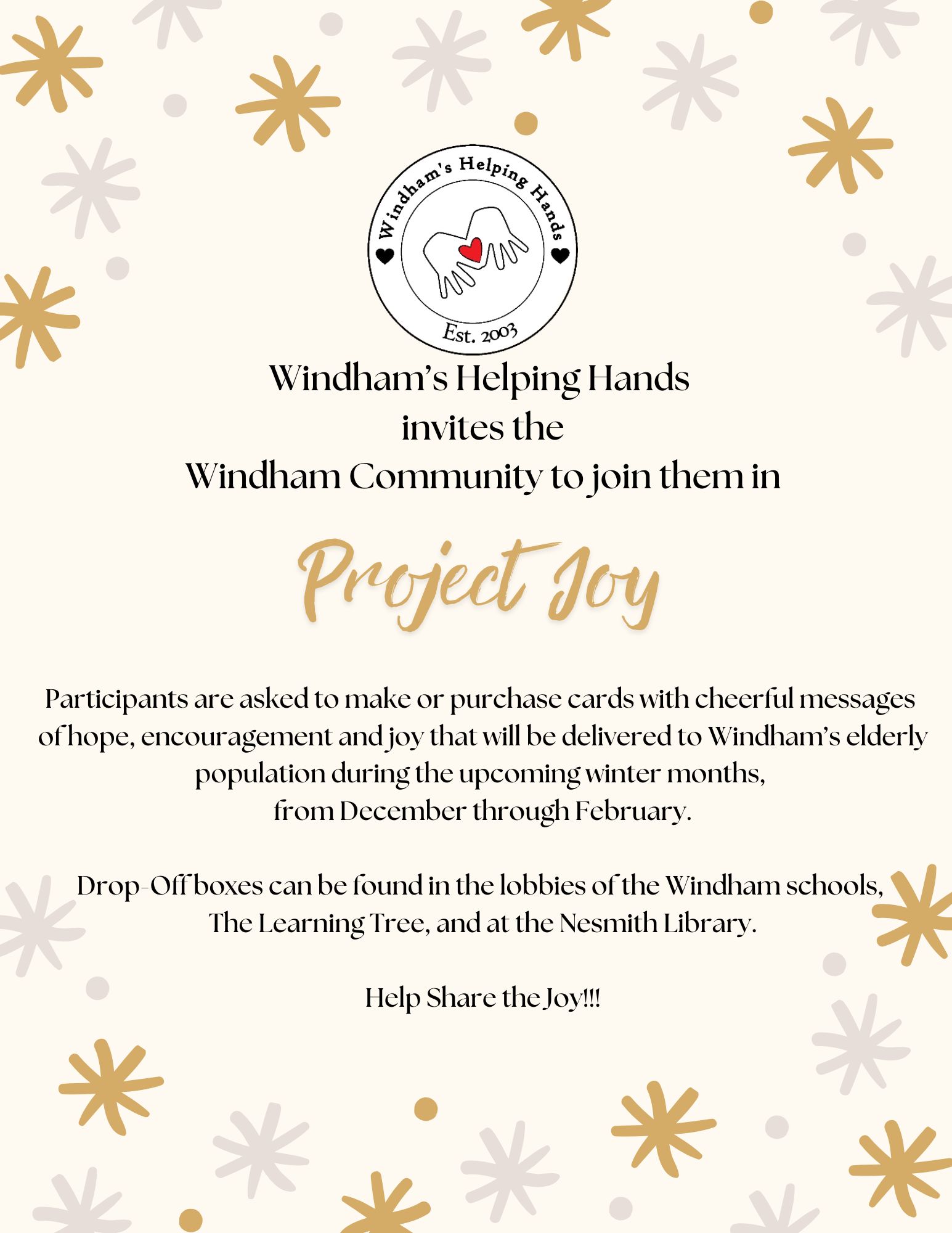 Project Joy 2024-2025 - Windham's Helping Hands